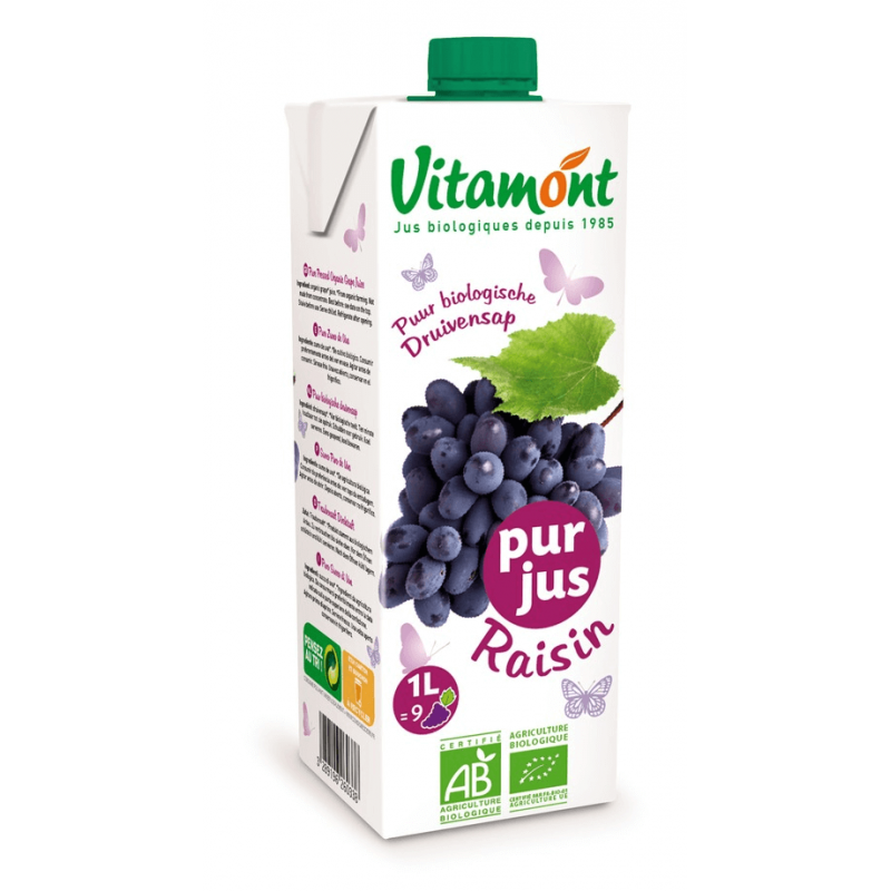 PUR JUS DE RAISIN 1L | VITAMONT | Acheter sur EtiketBio.eu