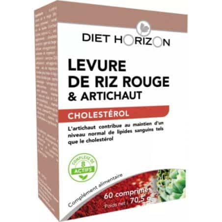 Levure de riz rouge et artichaut 60 cps - Cholestérol