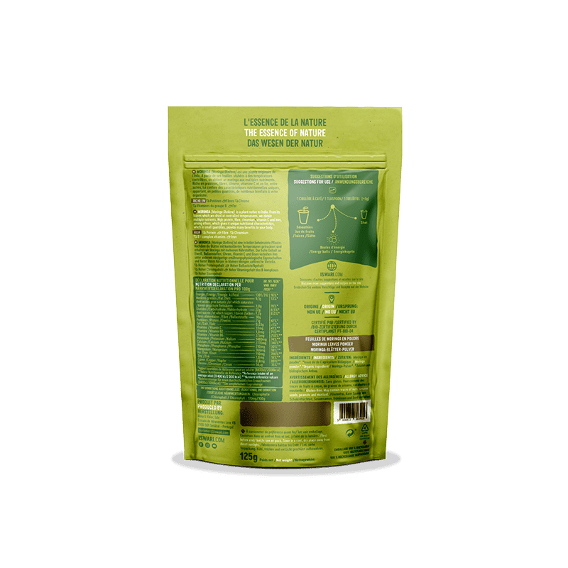 Moringa poudre bio 125g super-aliment