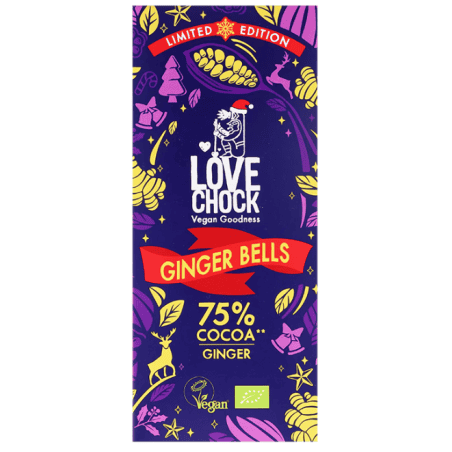 Chocolat noir 75 % gingembre – Lovechock 70 g bio